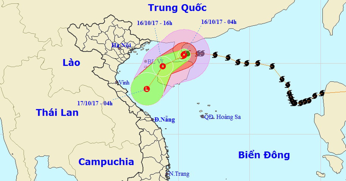 Bão số 11 sắp suy yếu thành áp thấp nhiệt đới - Tuổi Trẻ Online