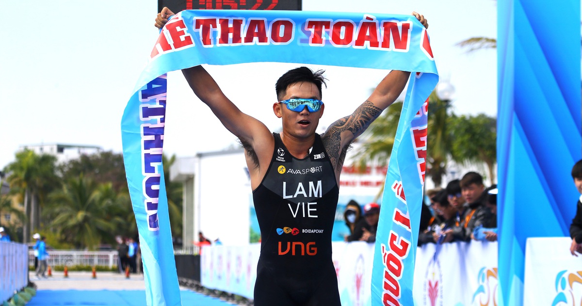 ‘Người sắt’ Lâm Quang Nhật vô địch ba môn phối hợp tại Đại hội thể thao ...