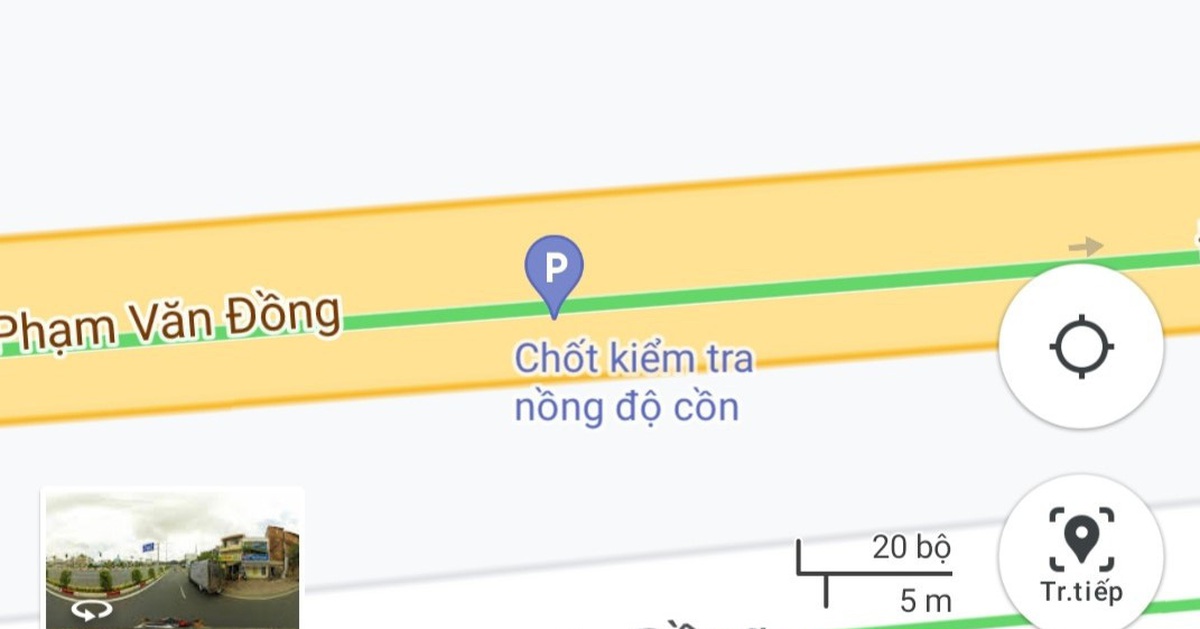 Google Maps hiển thị cả chốt kiểm tra nồng độ cồn? - Tuổi Trẻ Online