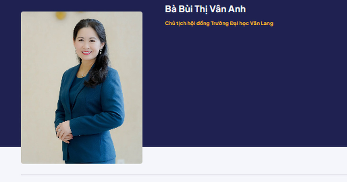 Vợ ông Nguyễn Cao Trí thay chồng làm chủ tịch hội đồng trường Trường đại học Văn Lang - Tuổi Trẻ ...