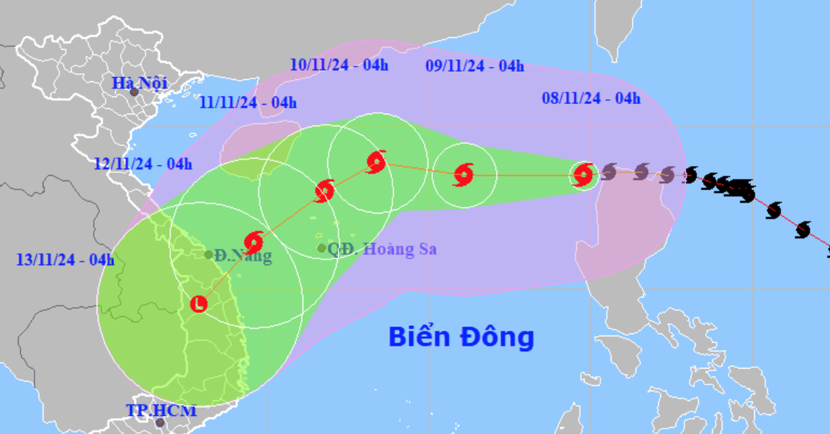 Bão Yinxing mạnh cấp 14, giật cấp 17 vào Biển Đông, trở thành bão số 7 ...