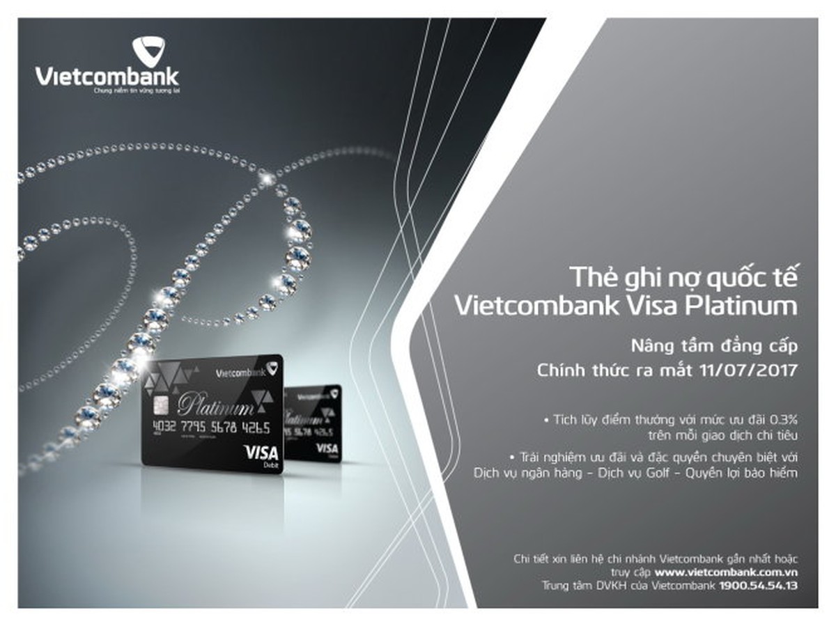 Vietcombank sắp ra mắt thẻ ghi nợ quốc tế Vietcombank Visa Platinum ...