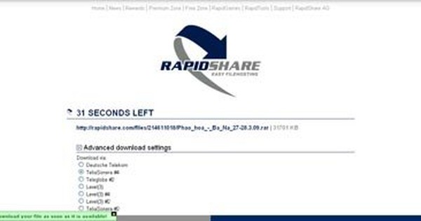 Download file trên rapidshare không phải chờ với SkipScreen - Tuổi Trẻ ...