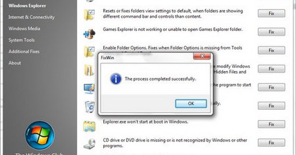 FixWin: trị 50 lỗi thông dụng của Windows 7 và Vista - Tuổi Trẻ Online